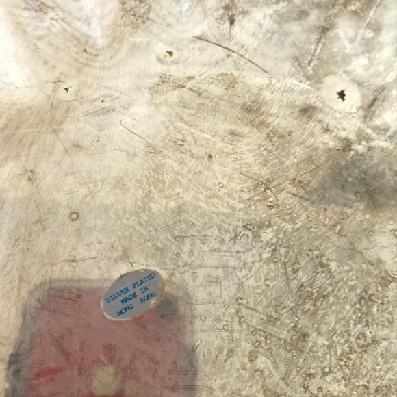 Unknown | Kitchen | Vintage Oval Scalloped Serving Tray Silver Plate H ...